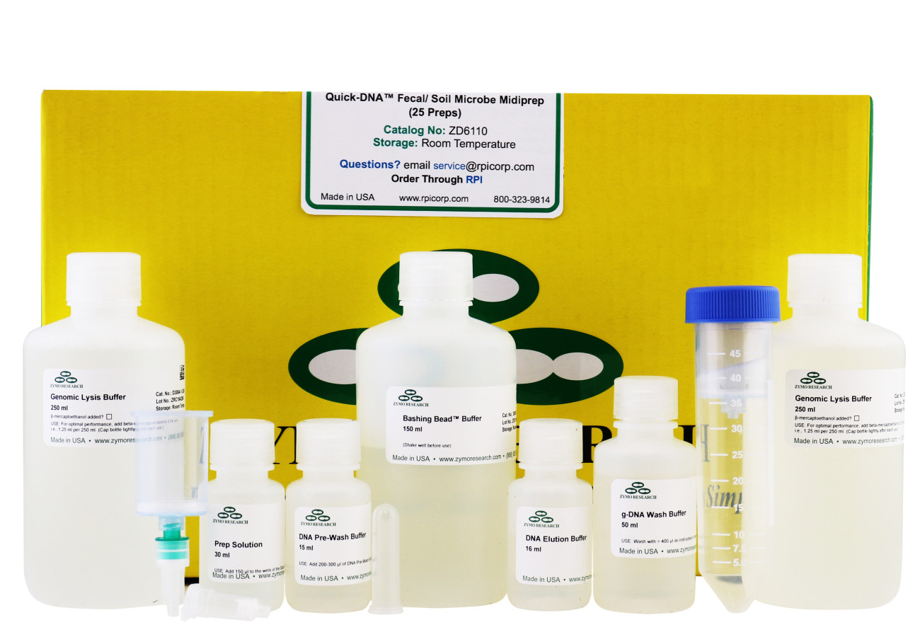 ZD6110 - Quick-DNA Fecal/Soil Microbe DNA MidiPrep Kit, 25 Preps